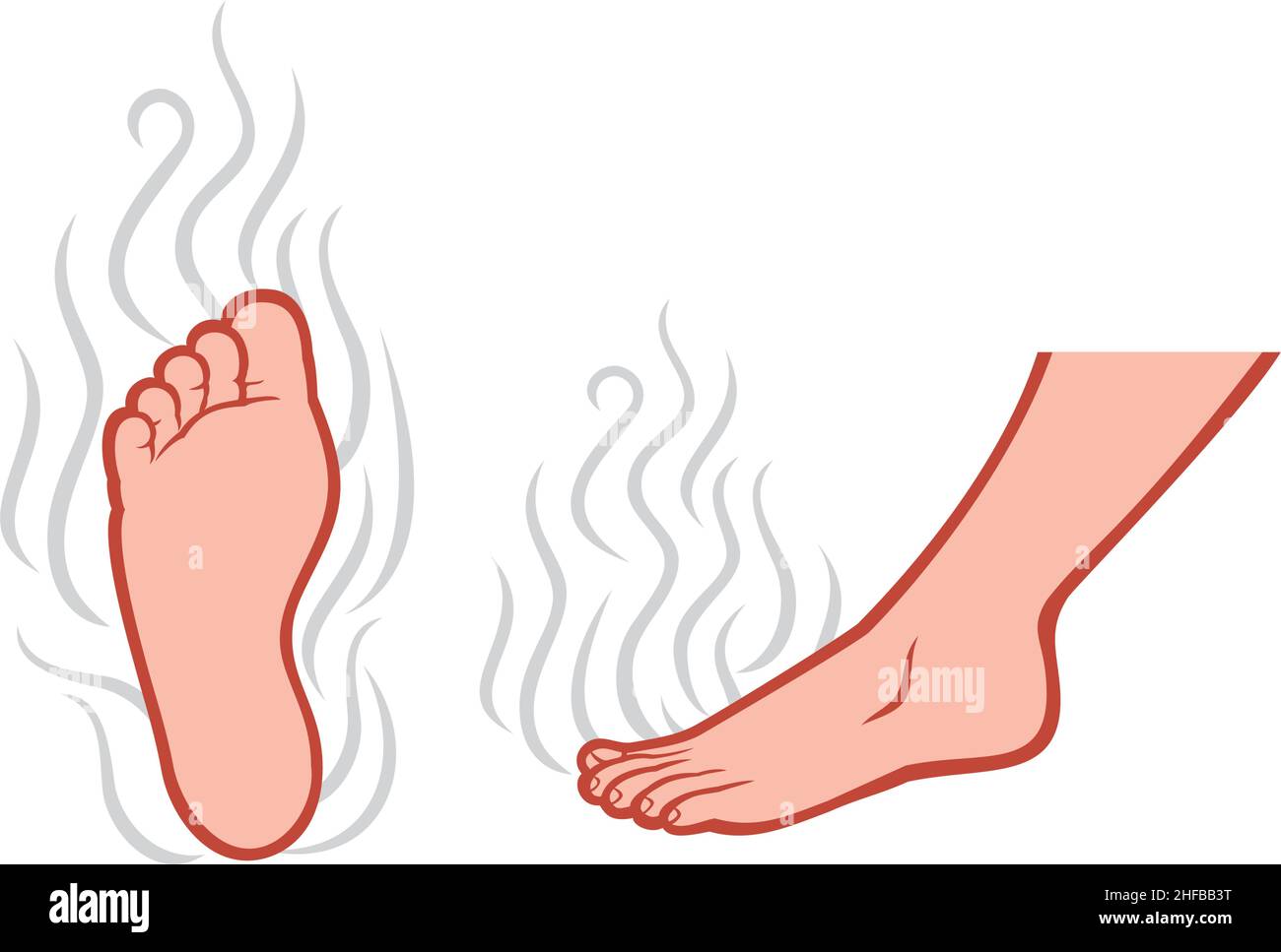 Smelly (stinky) feet vector illustration Stock Vector Image & Art - Alamy