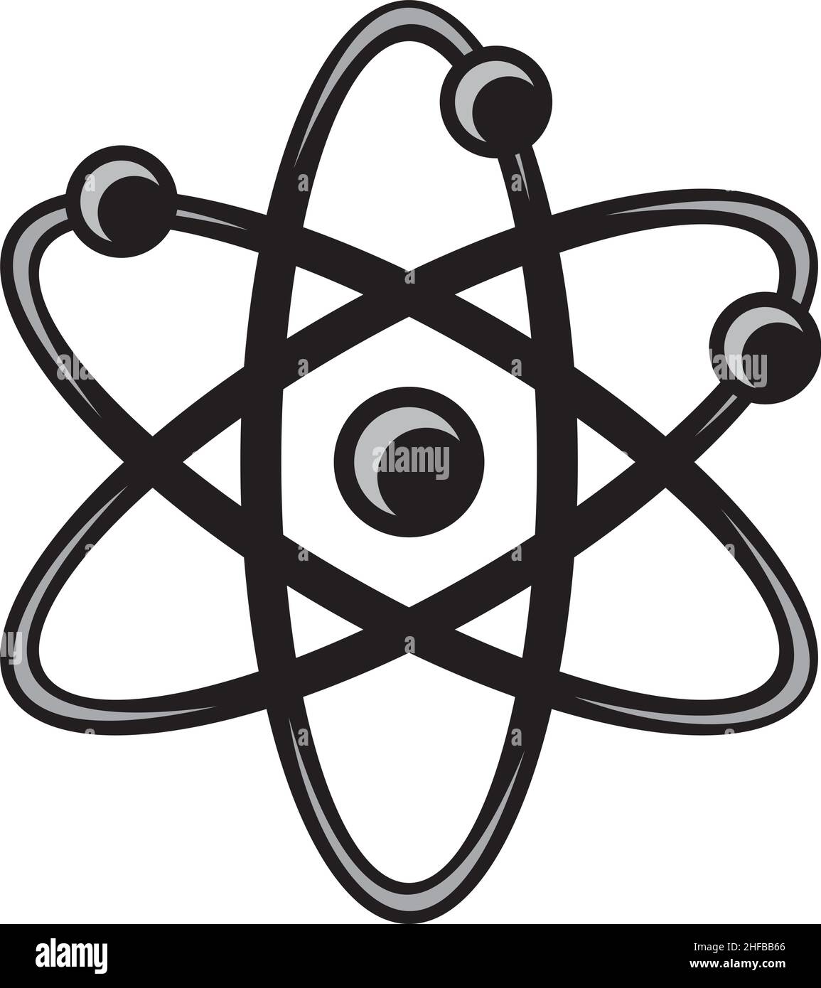 Atom icon vector illustration Stock Vector Image & Art - Alamy