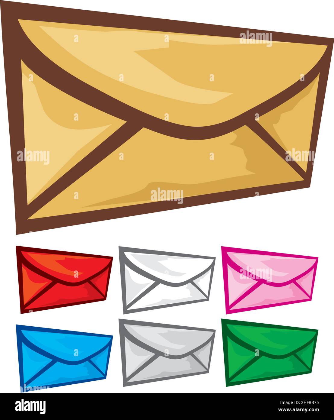 Mail (Envelope) icon set vector illustration Stock Vector Image & Art ...