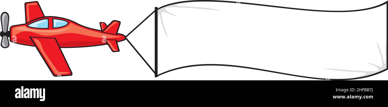 Plane with the banner vector illustration Stock Vector Image & Art - Alamy