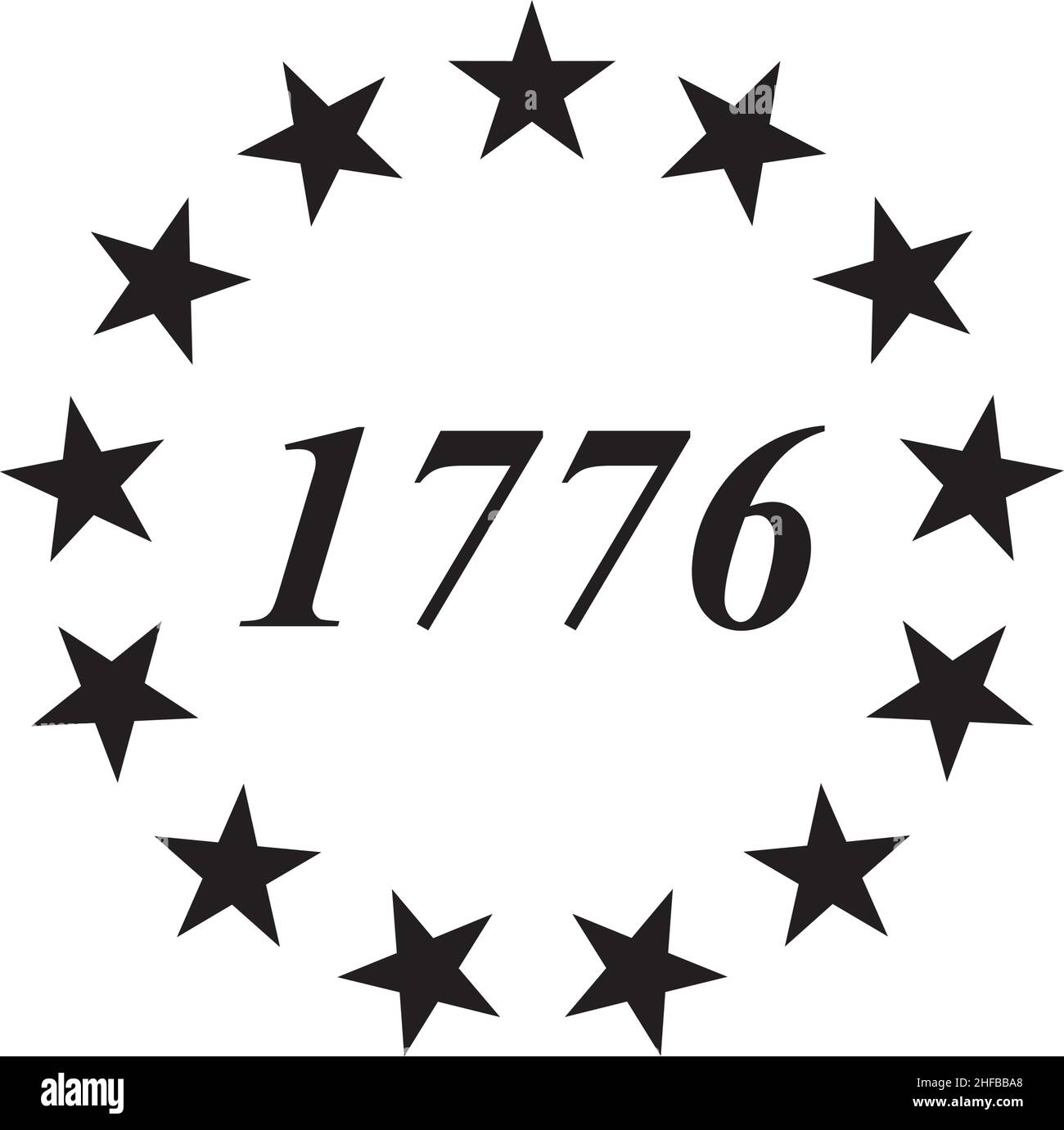 13 stars Betsy Ross vector illustration Stock Vector Image & Art - Alamy