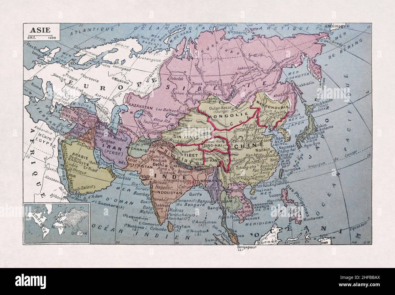 Map of china 19th century hi-res stock photography and images - Alamy