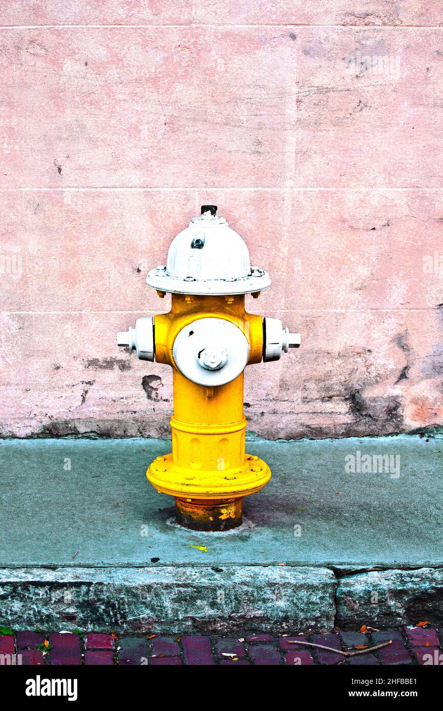 yellow fire hydrant in America Stock Photo - Alamy