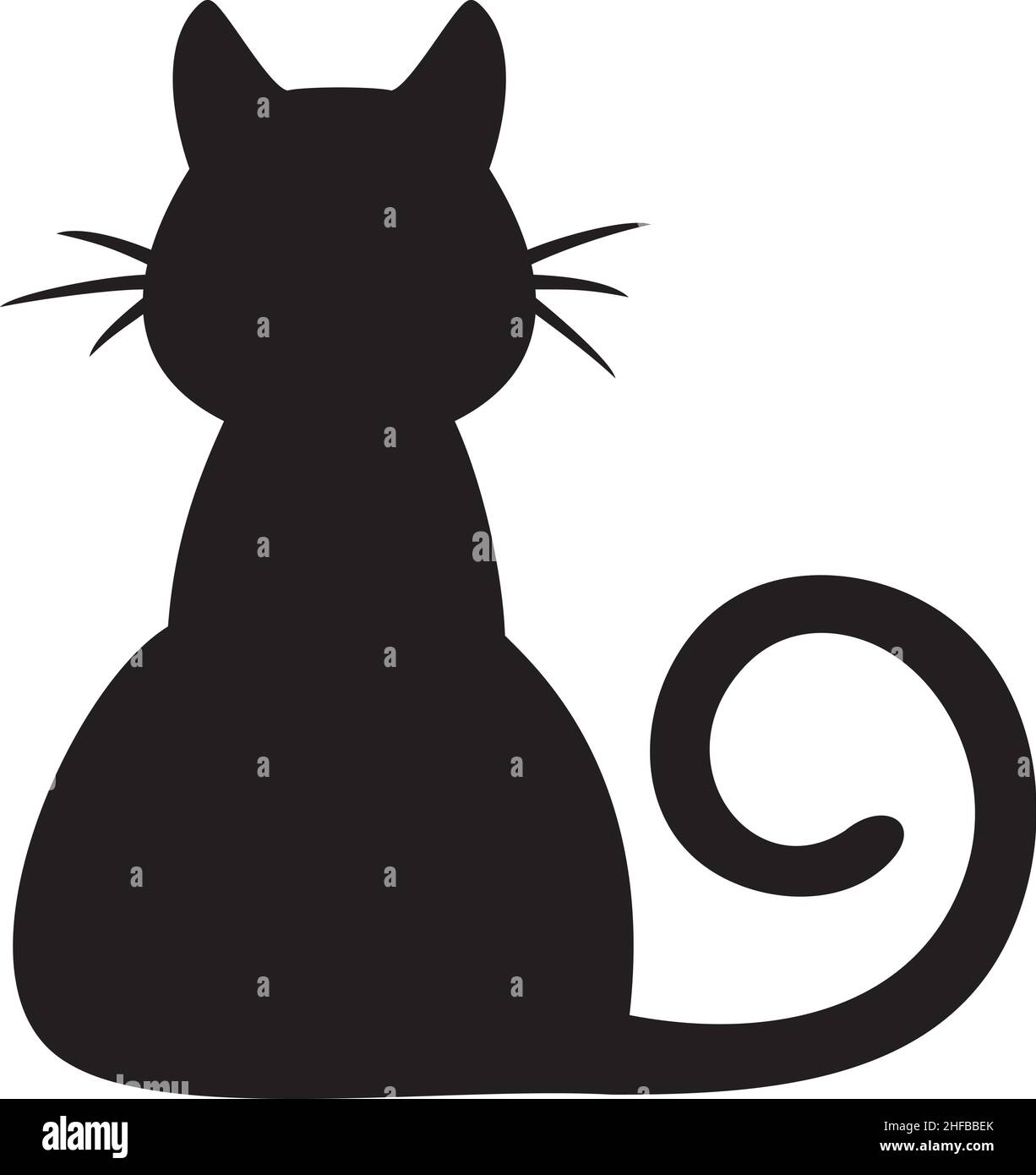 Sitting cat vector illustration Stock Vector Image & Art - Alamy