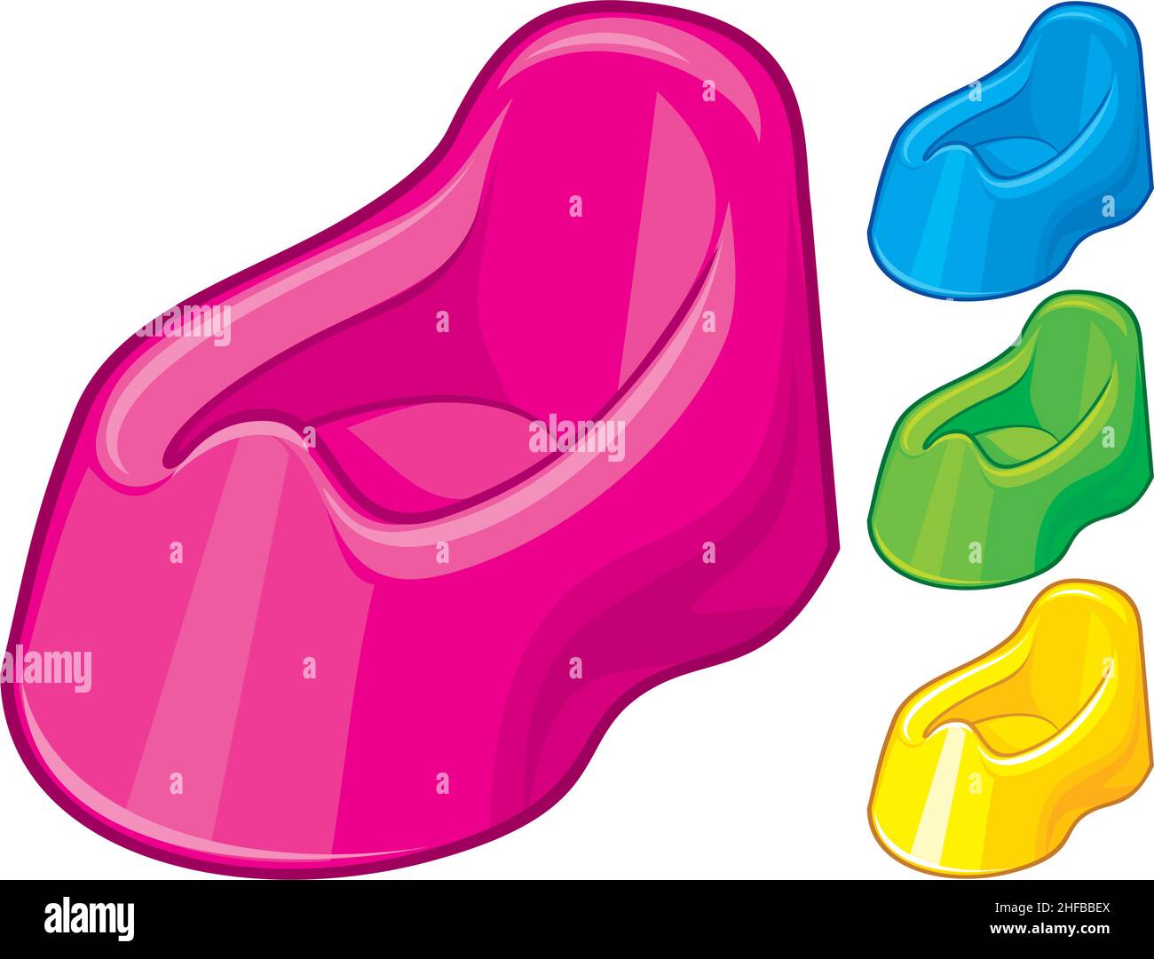 Baby potty collection vector illustration Stock Vector Image & Art - Alamy