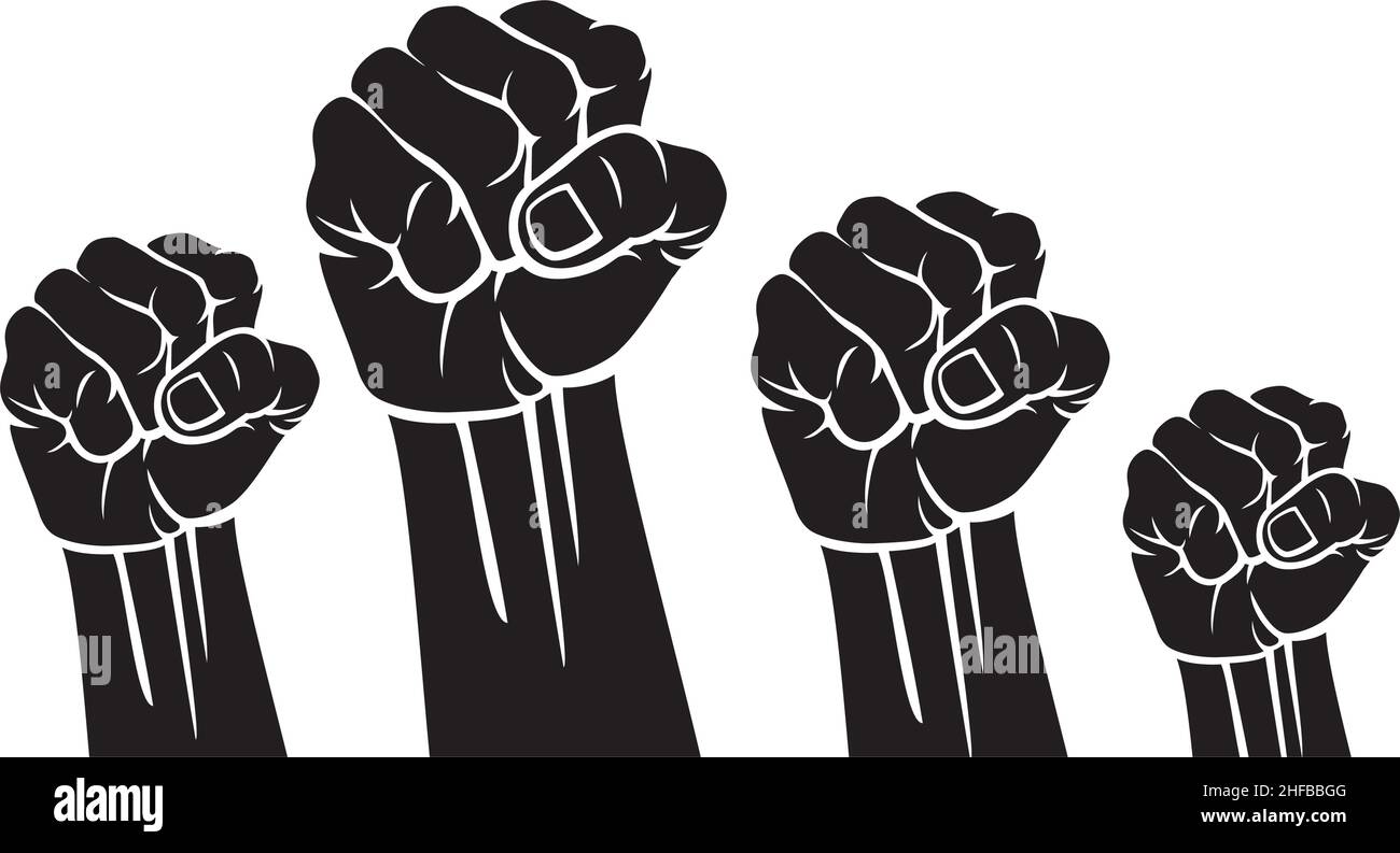 Raised fists vector illustration Stock Vector Image & Art - Alamy