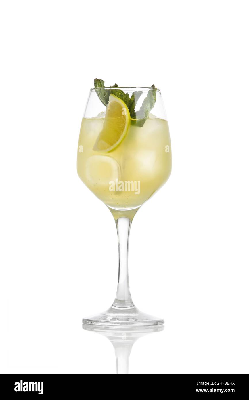 Mojito cocktail in tulip glass hi-res stock photography and images - Alamy