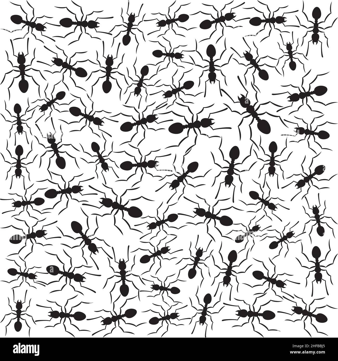 Black ants background (pattern) vector illustration Stock Vector Image ...