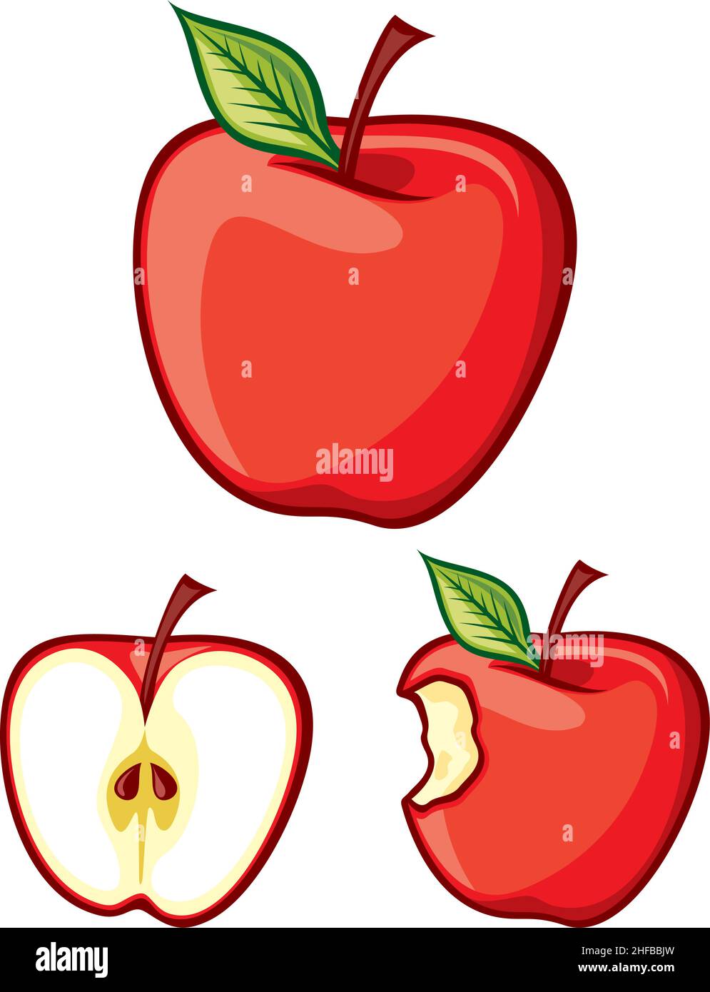Red apples vector illustration Stock Vector Image & Art - Alamy