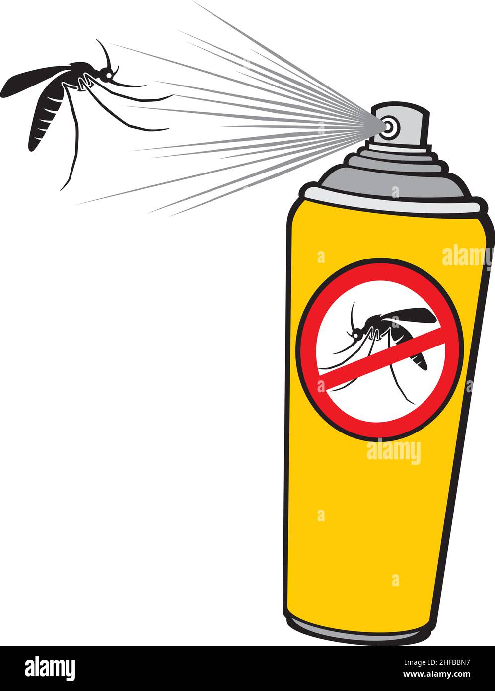 Anti mosquito spray (repellent can) vector illustration Stock Vector ...