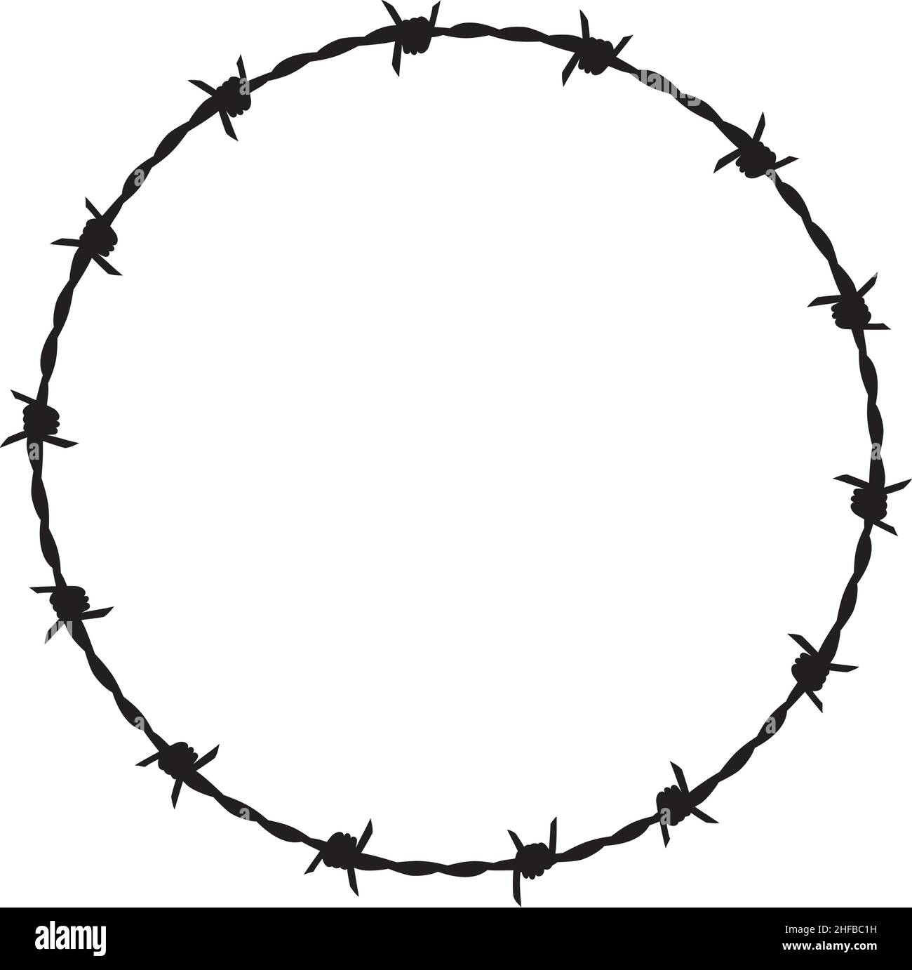 Barbed wire vector illustration Stock Vector Image & Art - Alamy