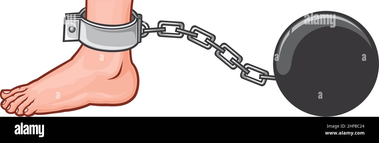Foot with ball and chain hi-res stock photography and images - Alamy