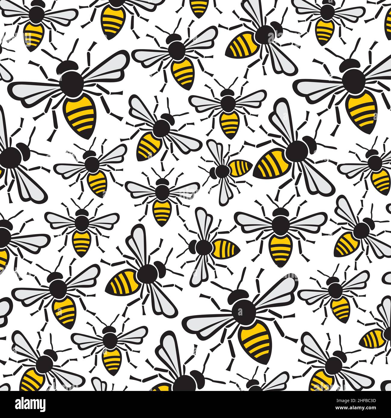Background pattern with bees vector illustration Stock Vector Image ...