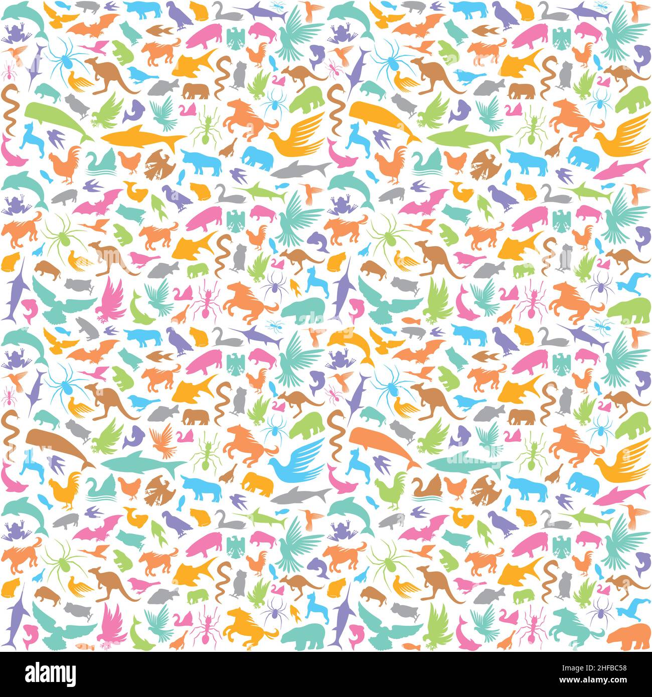 Seamless background with animal vector illustration Stock Vector Image ...