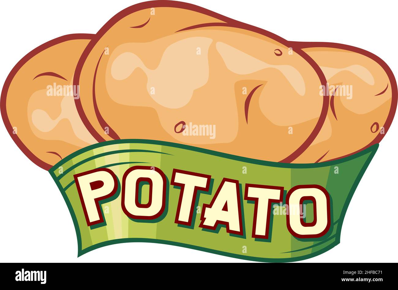 Potato label design vector illustration Stock Vector Image & Art - Alamy