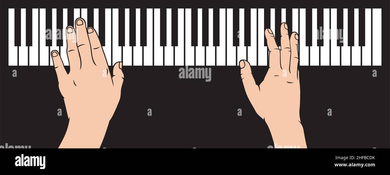 Piano hands Stock Vector Images - Alamy