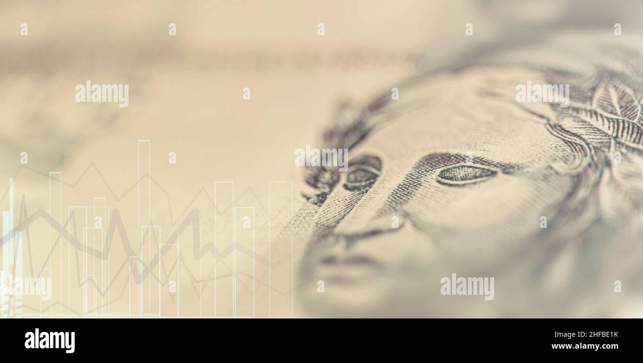 details of real banknote, brazil money, stock exchange image with money ...