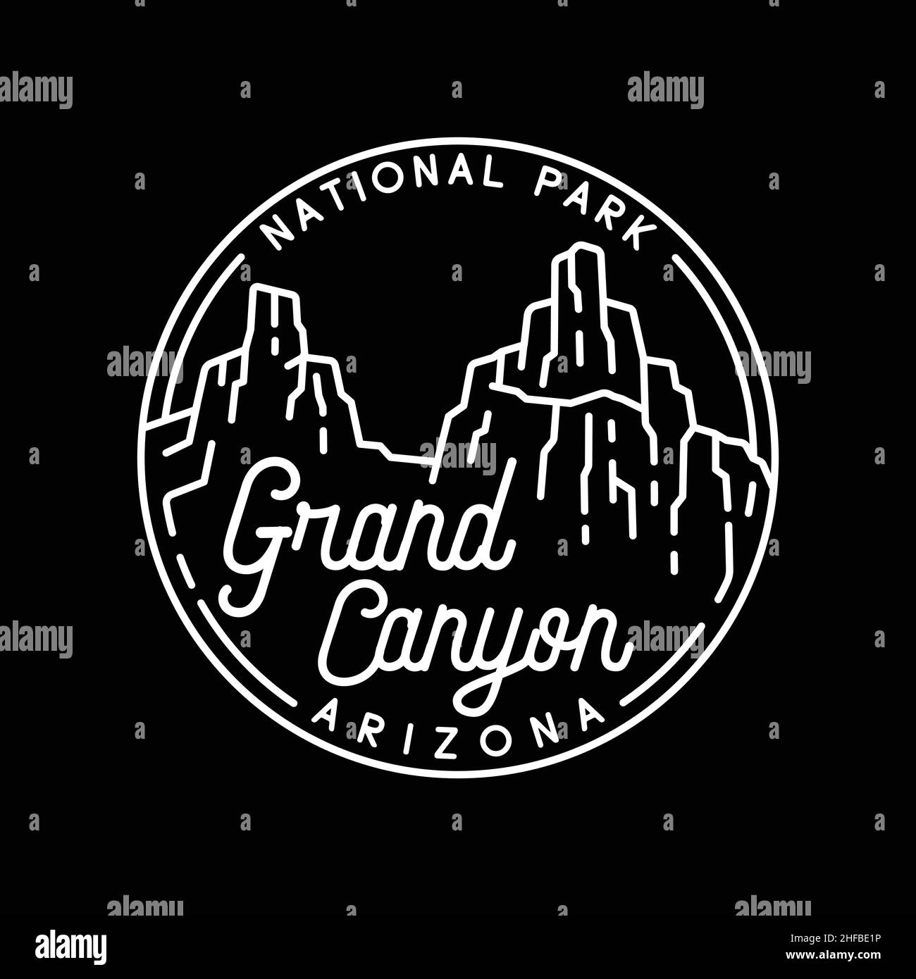 Grand Canyon logo. Vector and illustration Stock Vector Image & Art - Alamy
