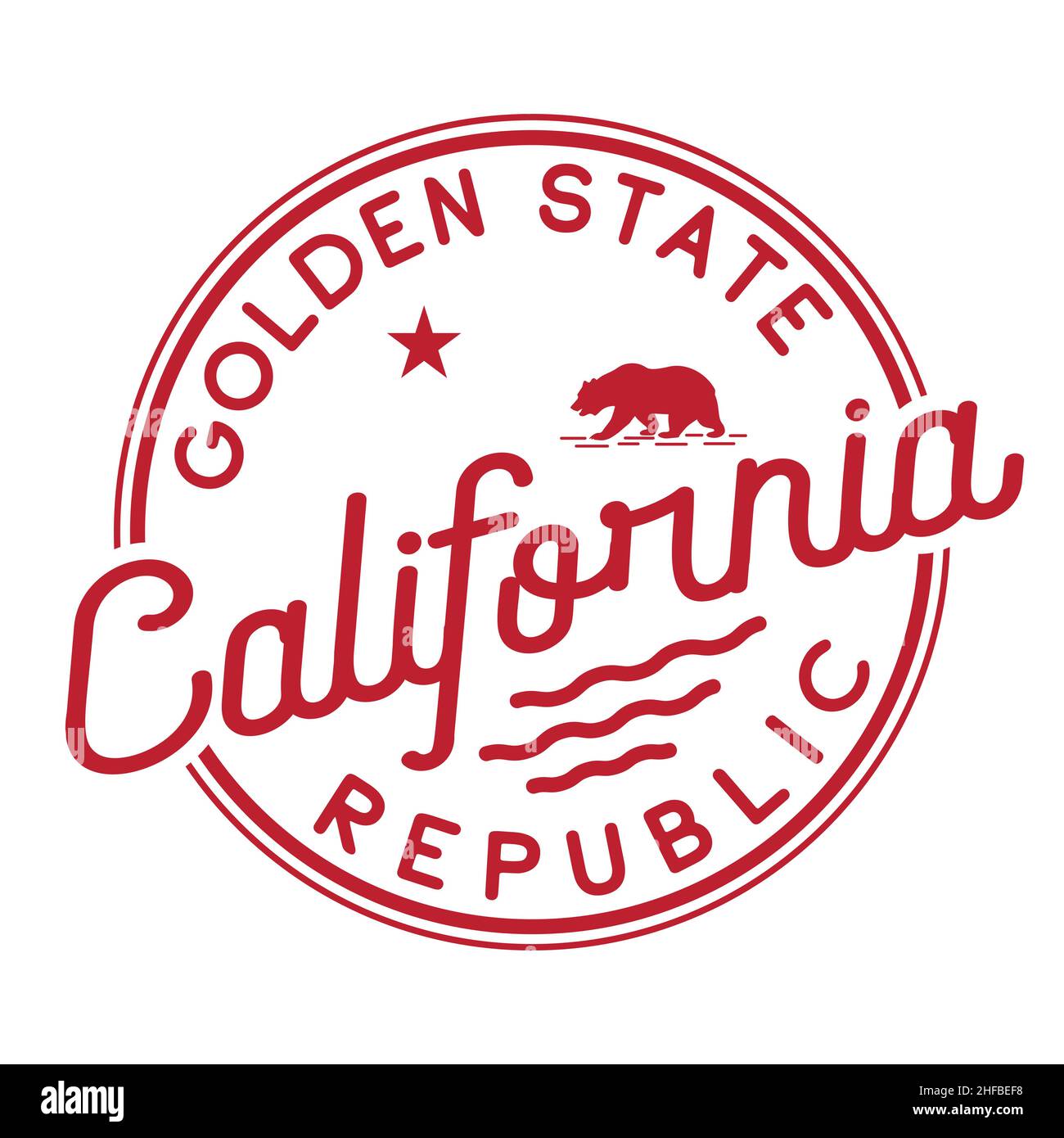 California logo. Golden State design template. Vector and illustration ...