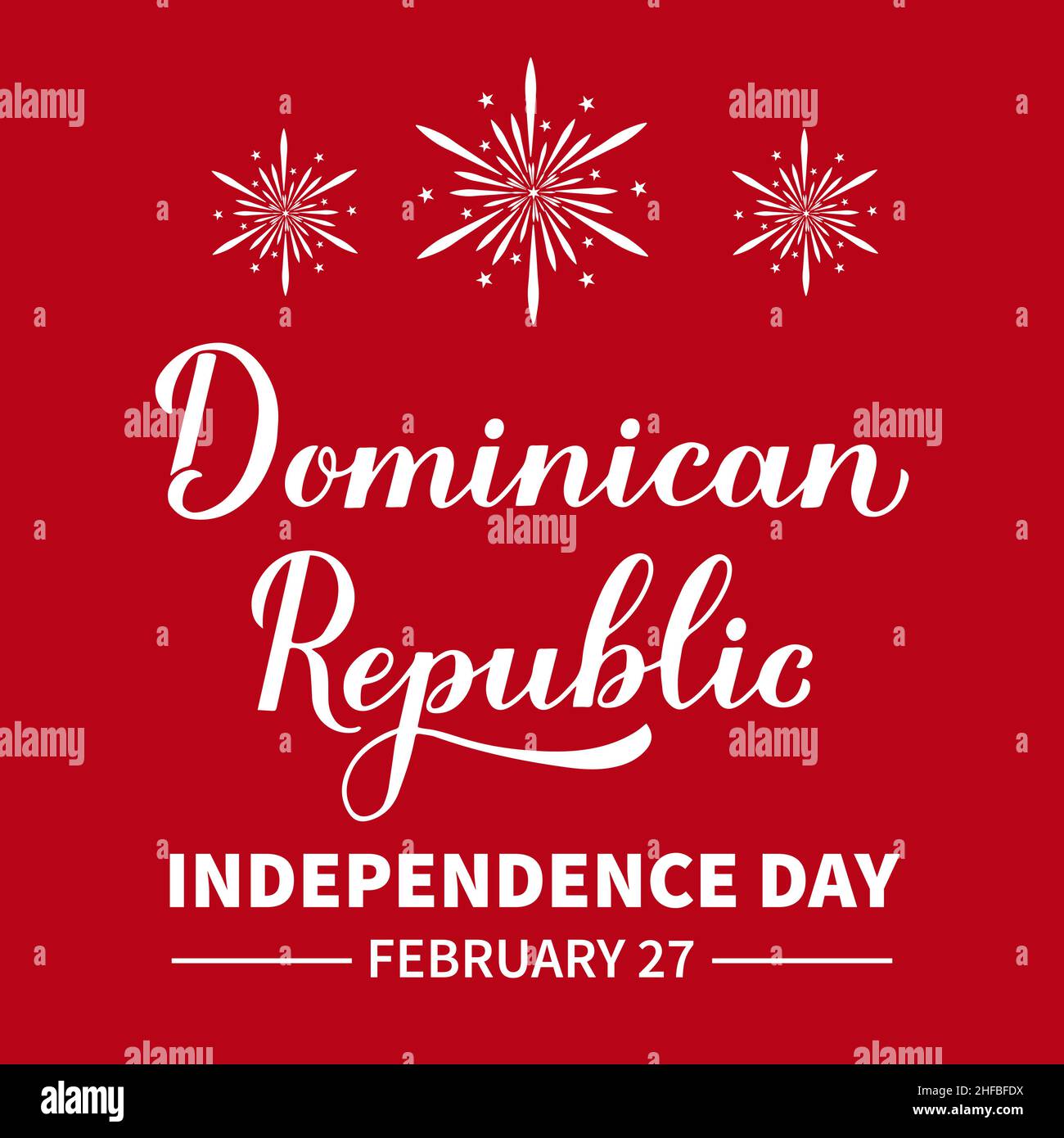 Dominican Republic Independence Day calligraphy lettering. National ...