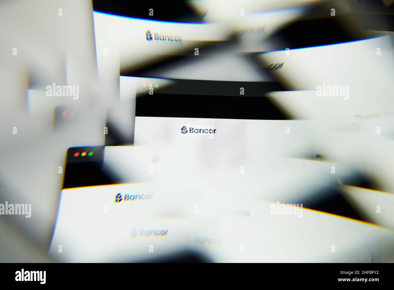 Milan, Italy - January 11, 2022: bancor network token - BNT logo on ...