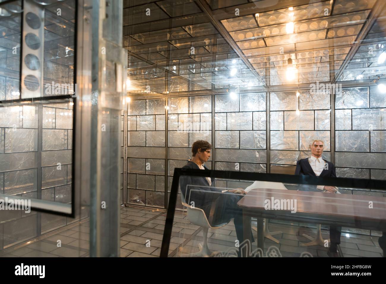 Secure room inside the former US Embassy in Tehran, Iran, now known as ...