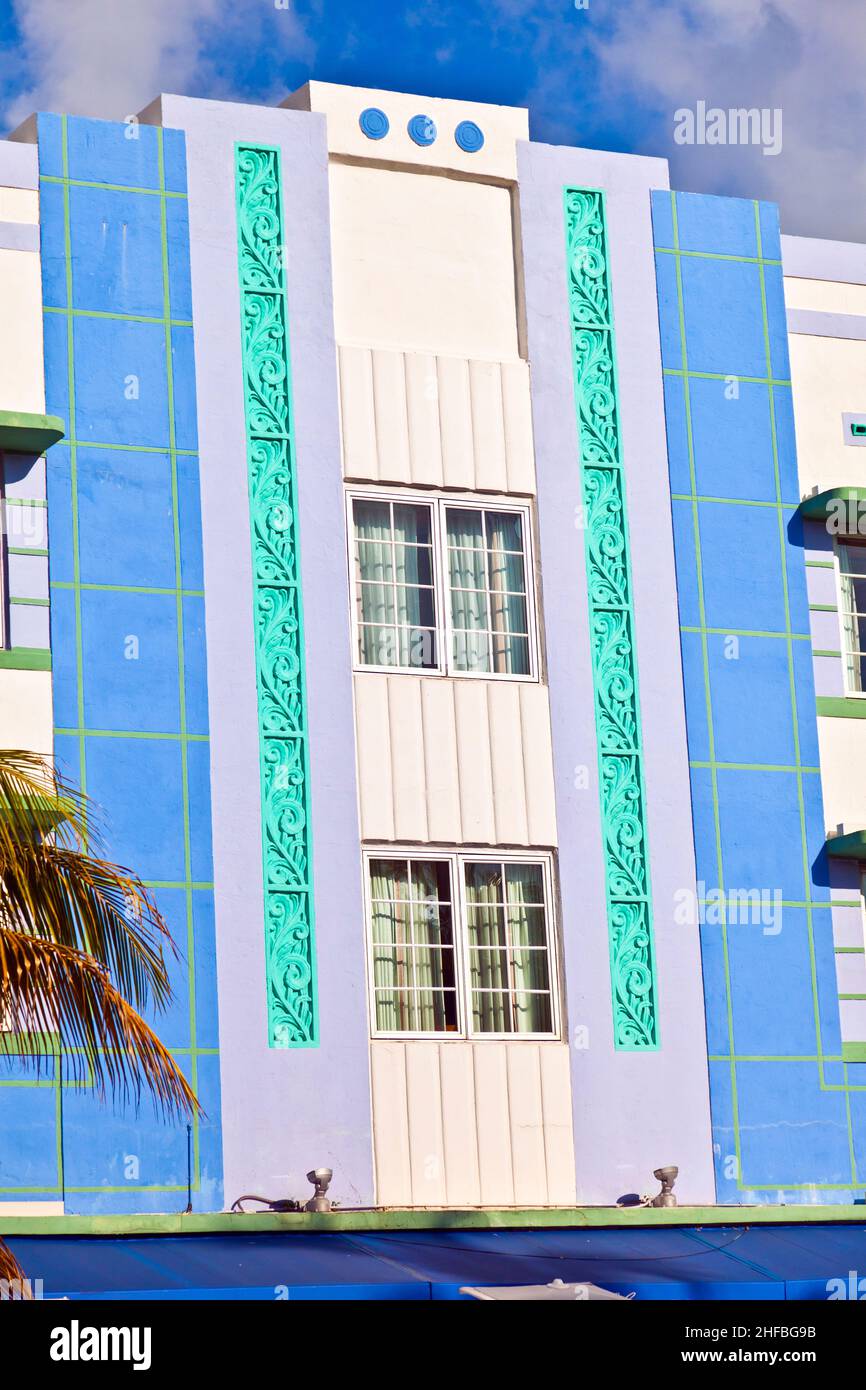 beautiful houses in Art Deco style in South Miami Stock Photo - Alamy