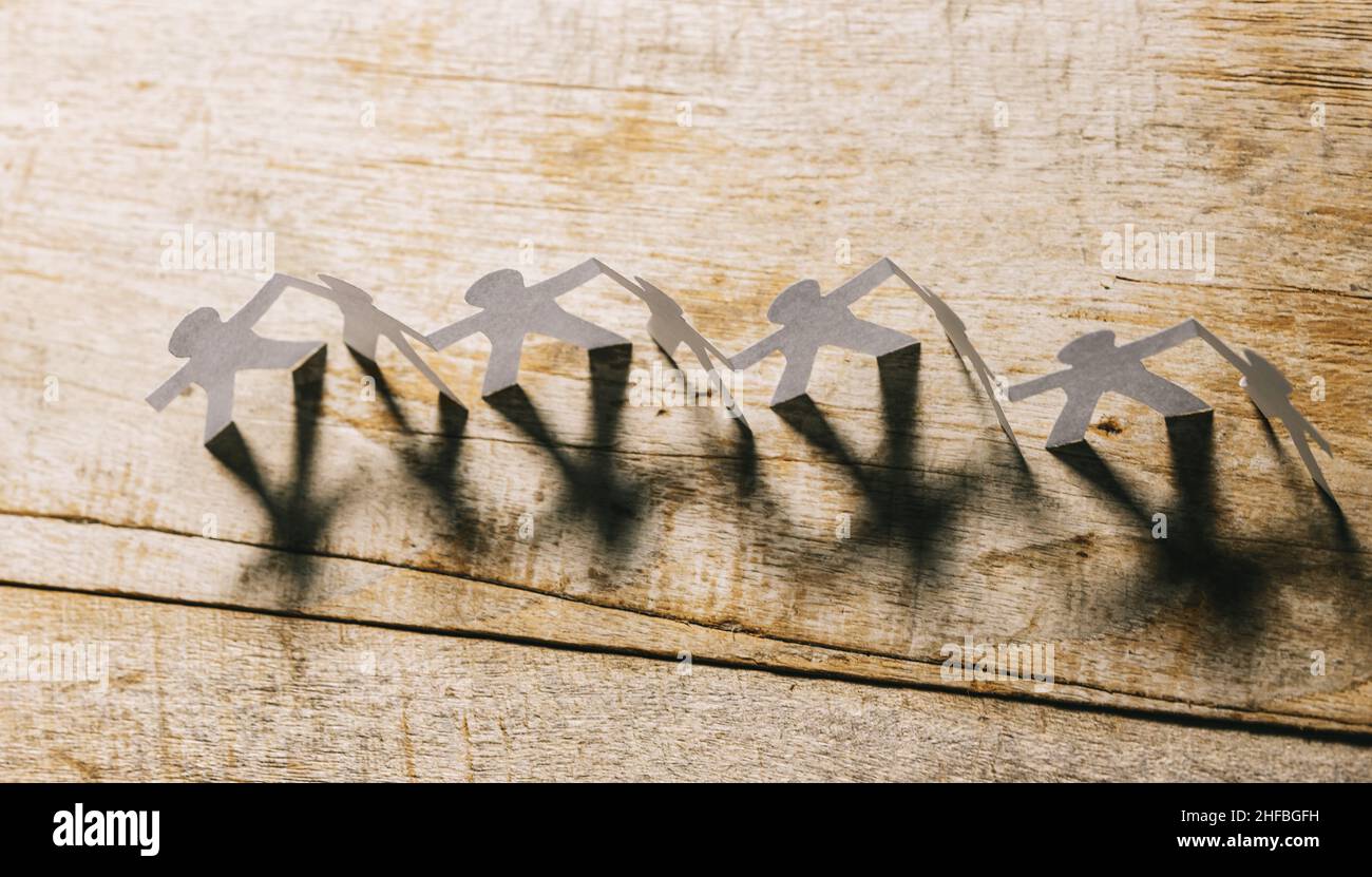 Hands together community icon image hi-res stock photography and images ...