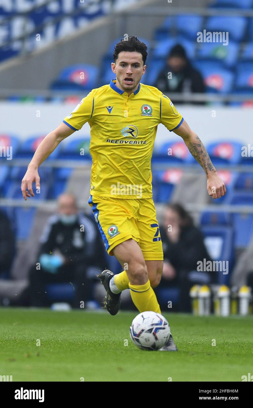 Lewis Travis #27 of Blackburn Rovers in action during the game Stock ...