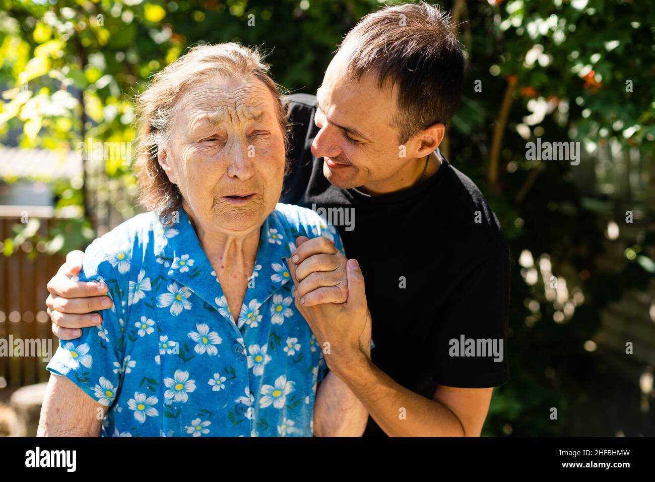 very old great-grandmother. senior old woman Stock Photo - Alamy