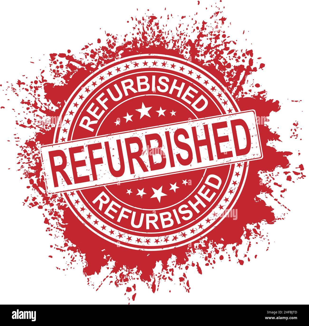 Refurbished product vector rubber stamp vector illustration on white ...