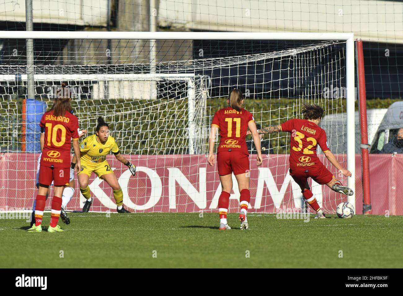 Rome, Italy. 15th Jan, 2022. Elena Linari of AS Roma Women during the ...