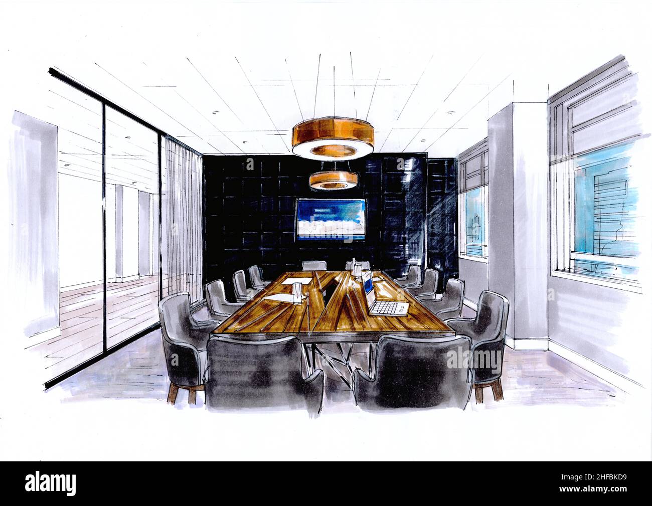 In light airy office Cut Out Stock Images & Pictures - Alamy