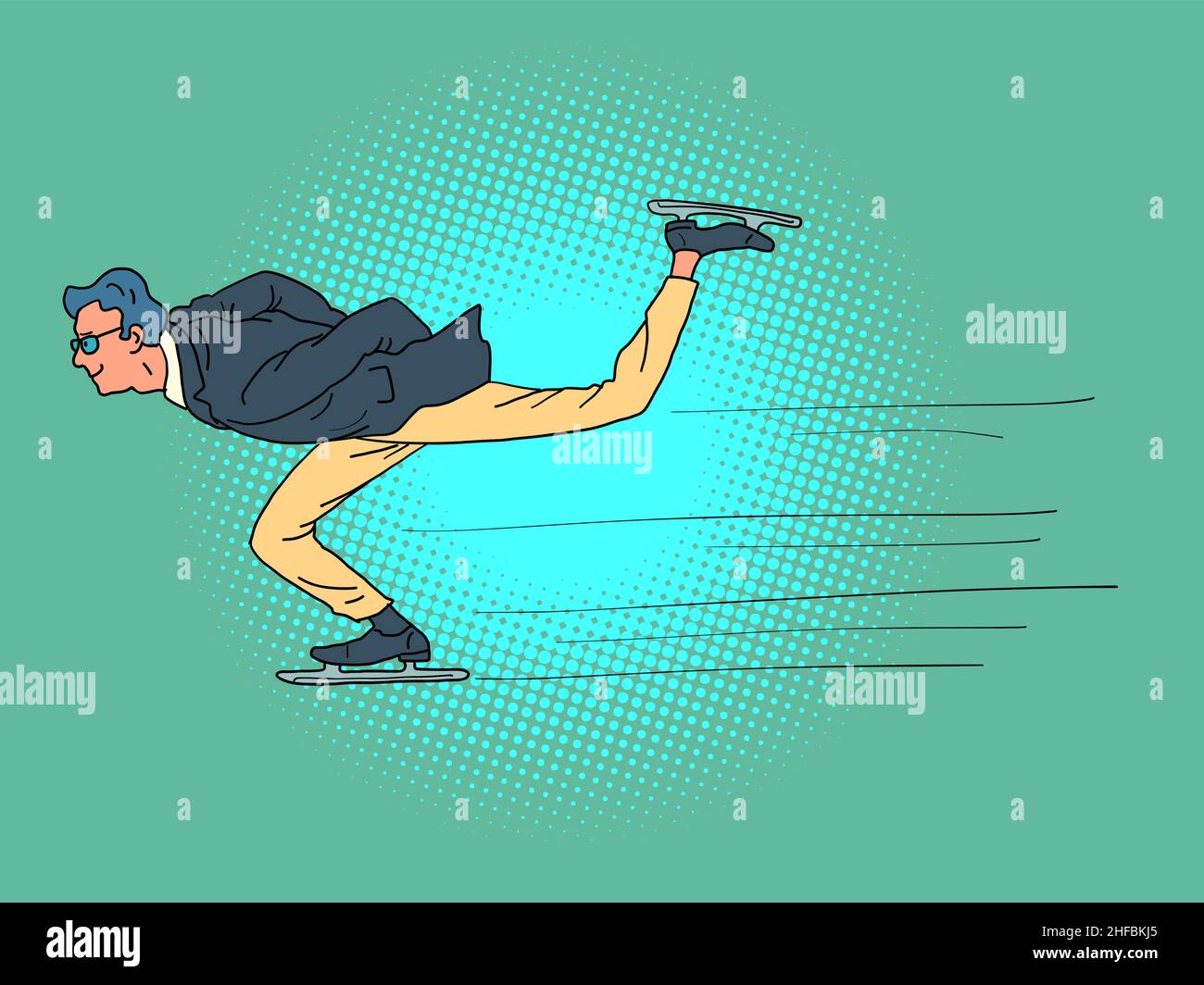 Olympic speed skater Stock Vector Images - Alamy