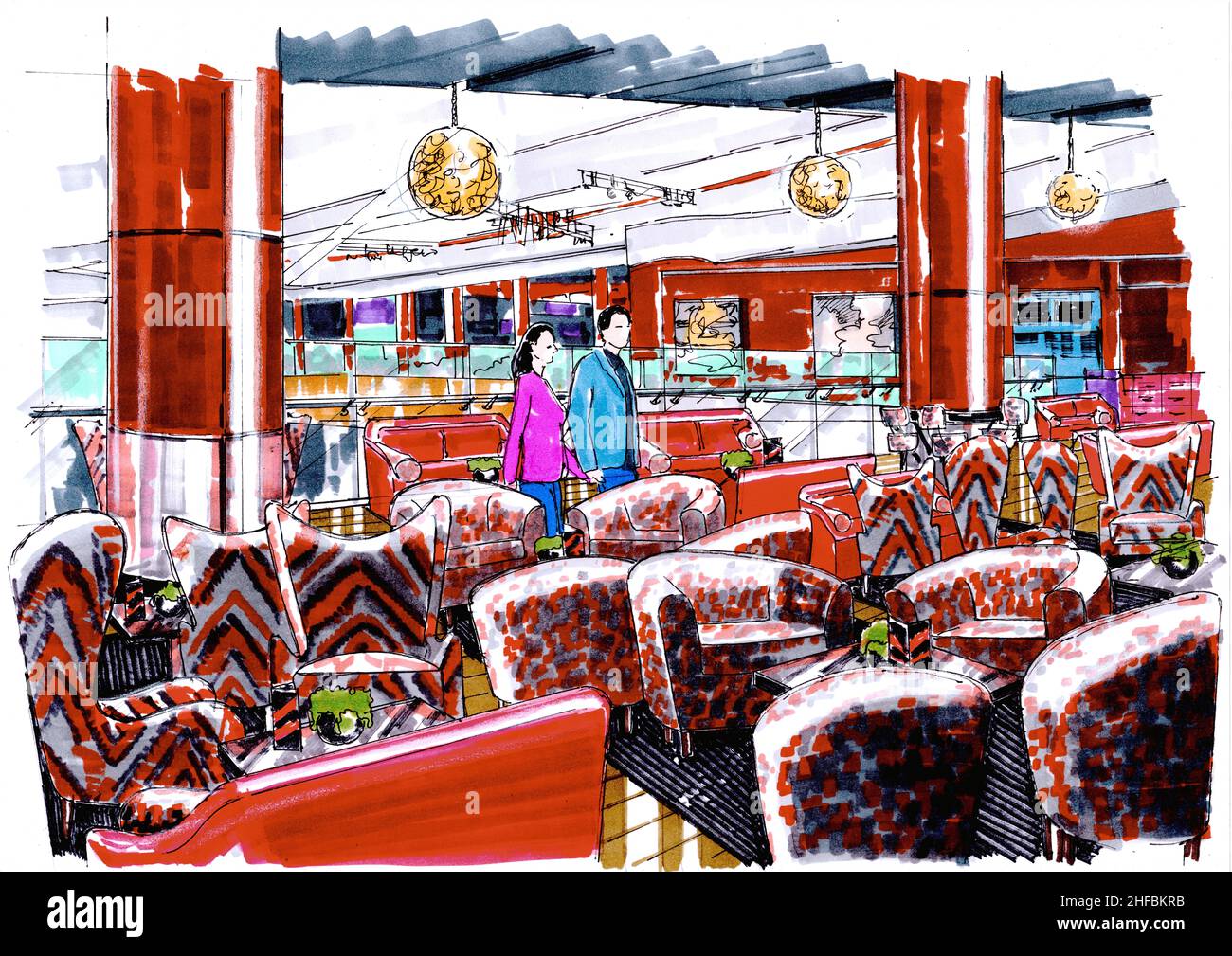 Sketch bar and restaurant hi-res stock photography and images - Alamy