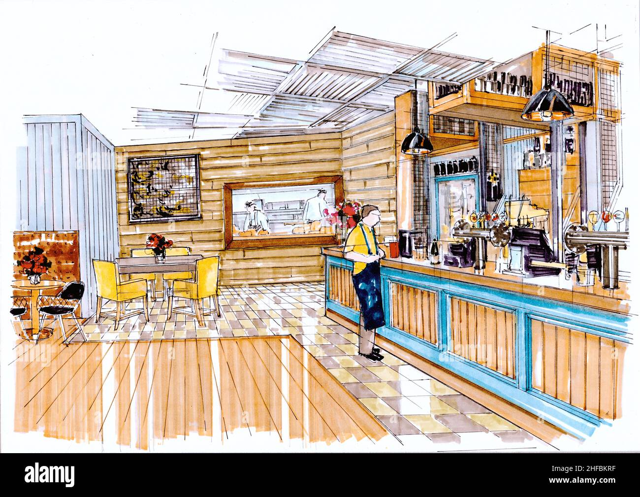 Sketch bar and restaurant hi-res stock photography and images - Alamy