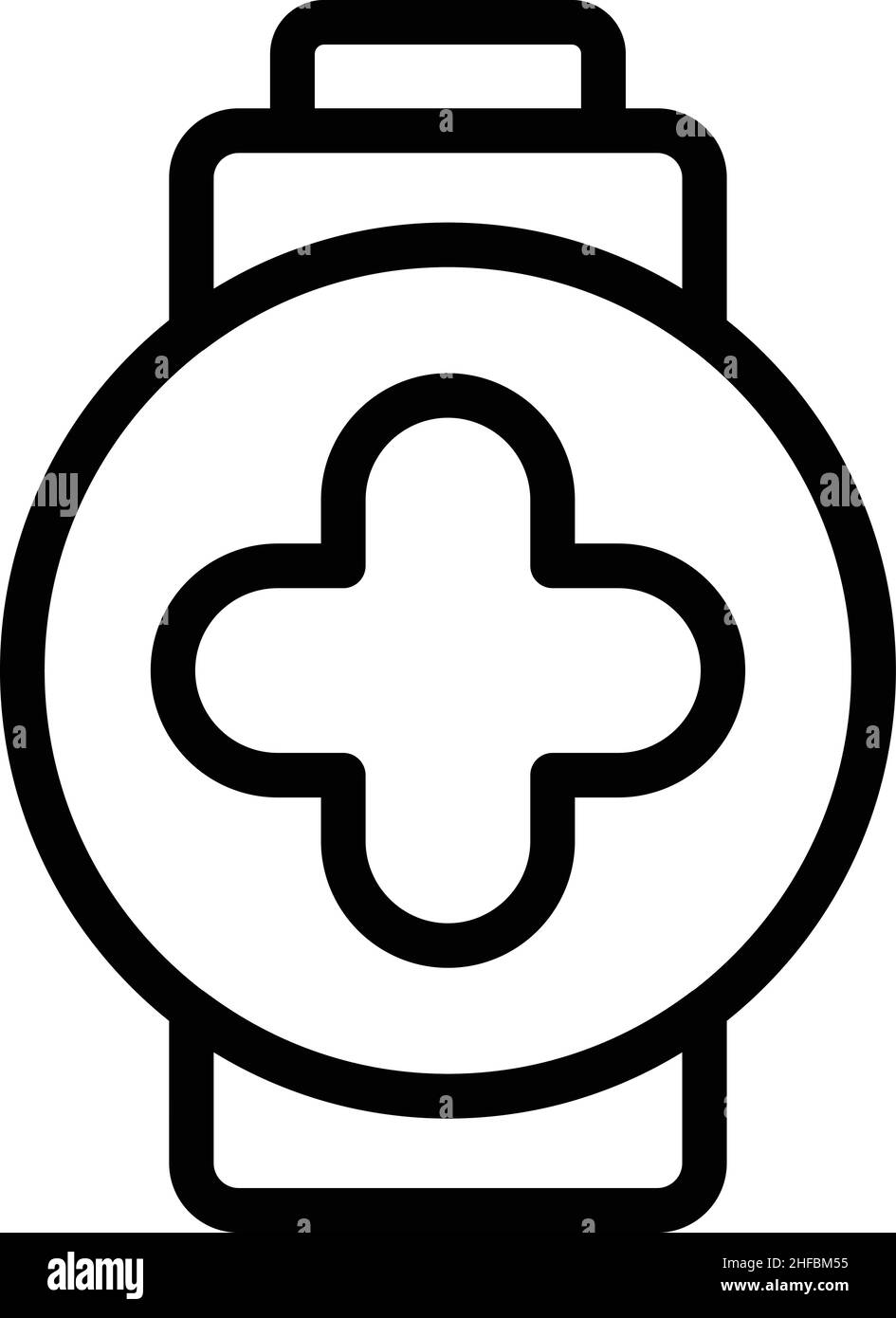 Battery plus energy icon outline vector. Load status. Charge electric ...