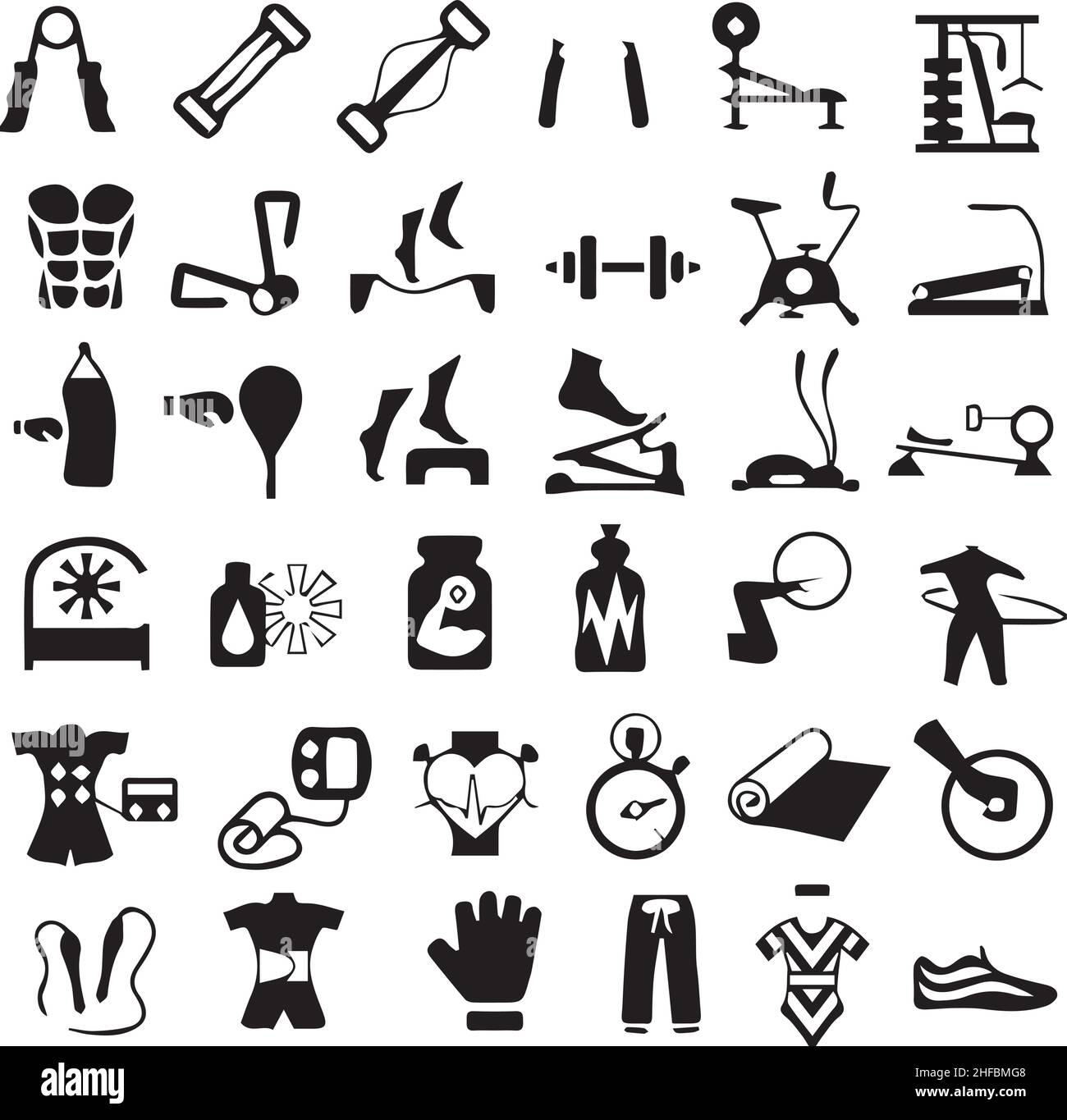 Health equipment set Stock Vector Images - Alamy