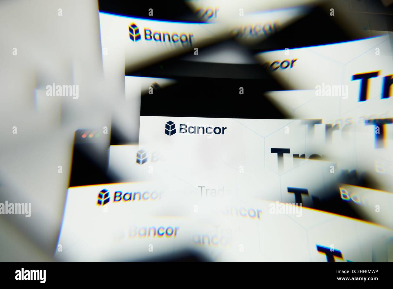 Milan, Italy - January 11, 2022: bancor network token - BNT logo on ...