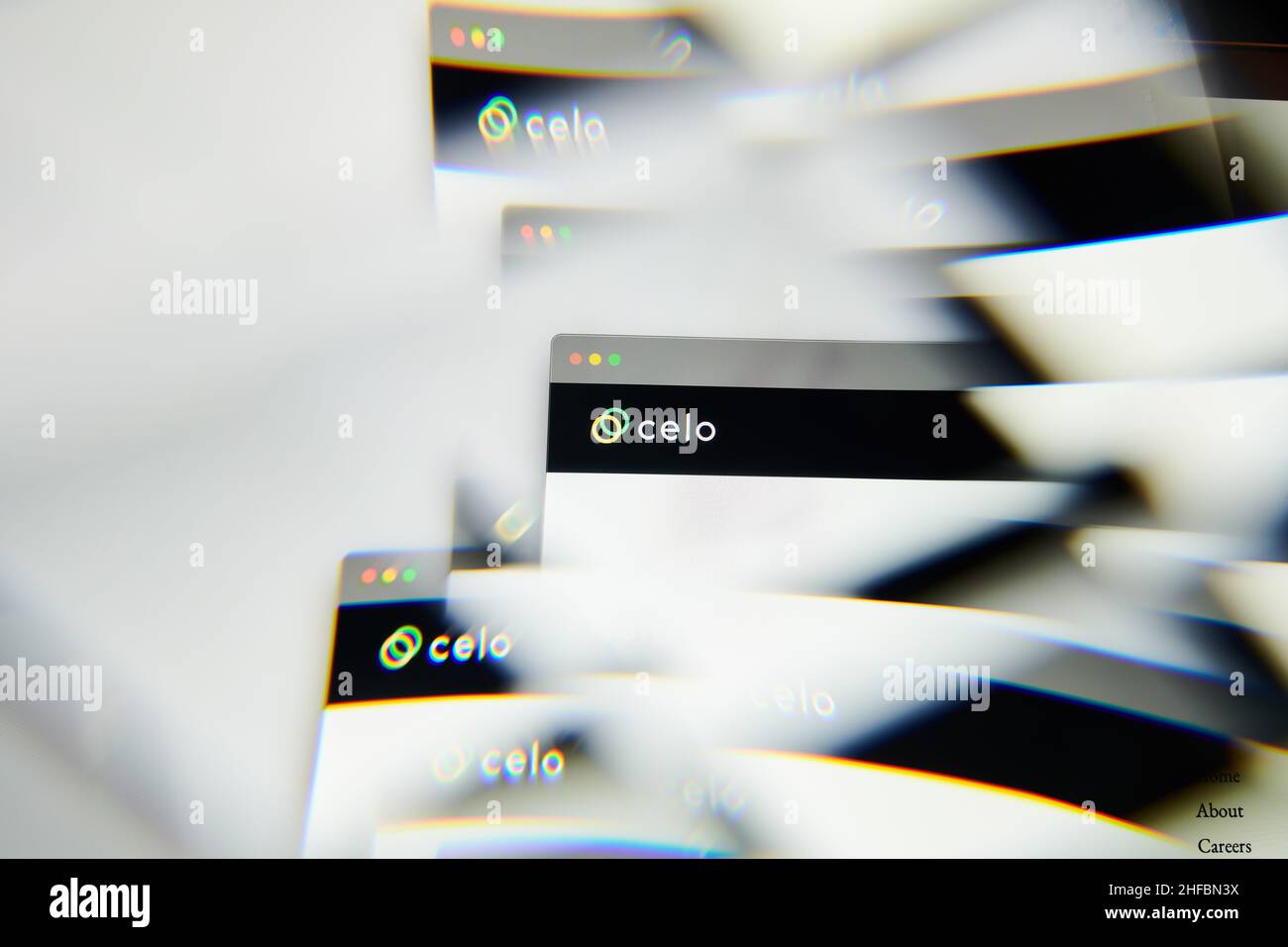 Milan, Italy - January 11, 2022: celo - CELO logo on laptop screen seen ...