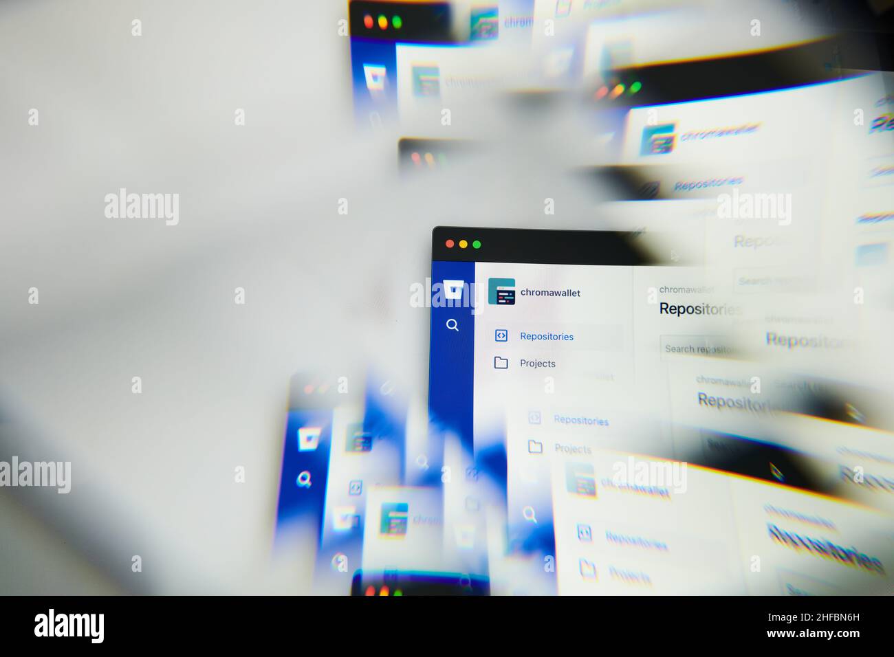 Milan, Italy - January 11, 2022: chromia - CHR logo on laptop screen ...