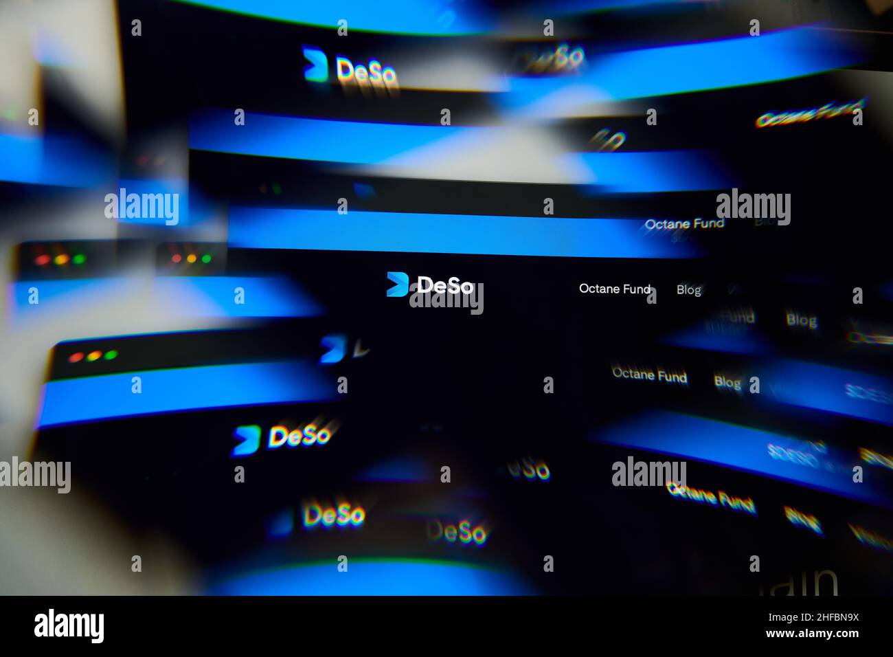 Milan, Italy - January 11, 2022: decentralized social - DESO logo on ...