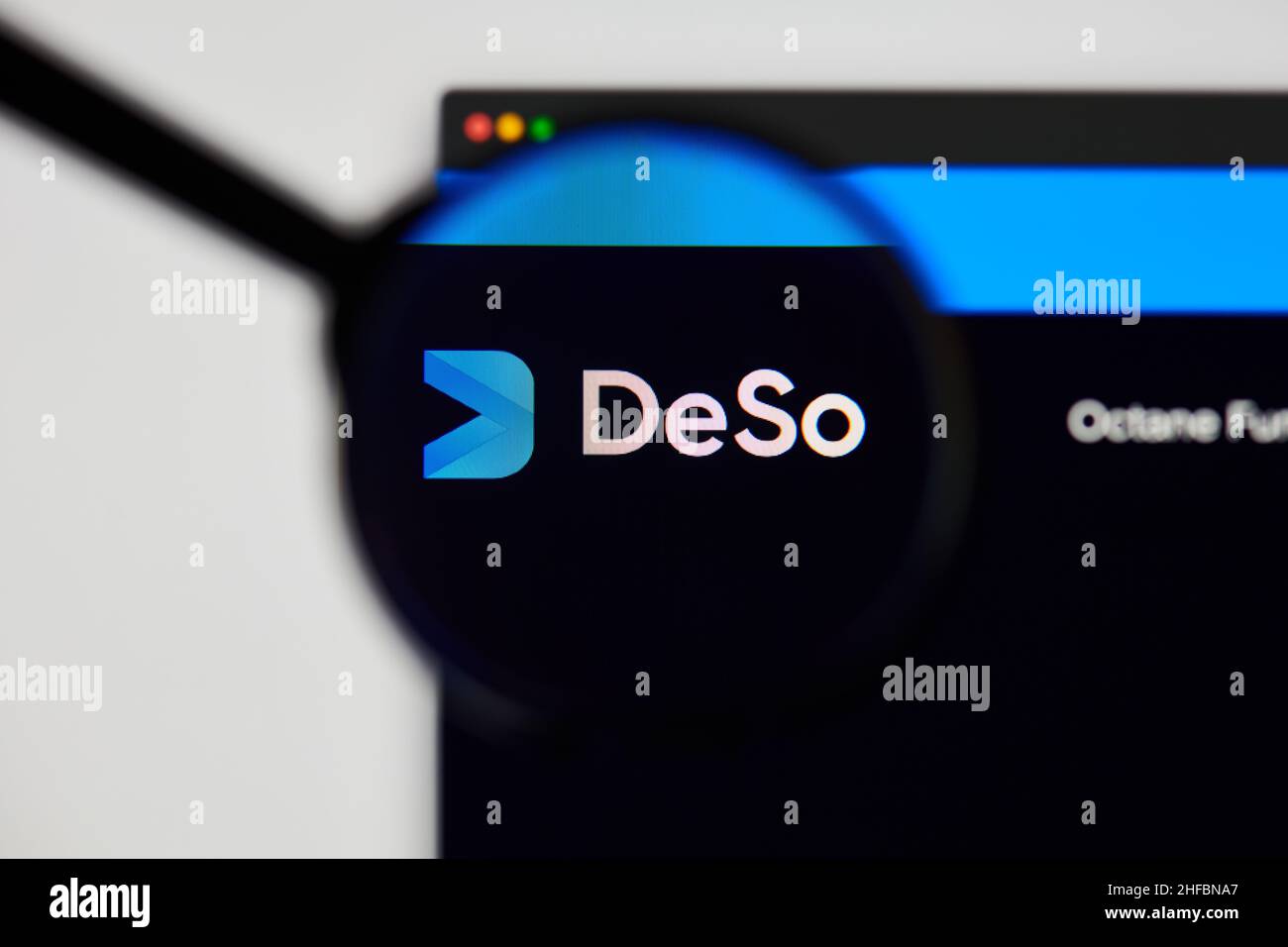 Milan, Italy - January 11, 2022: decentralized social - DESO website's ...