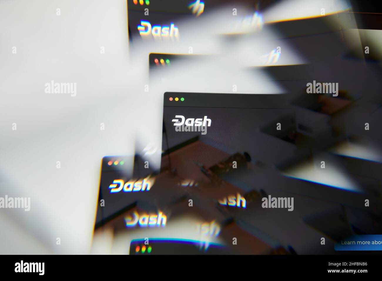 Milan, Italy - January 11, 2022: dash - DASH logo on laptop screen seen ...