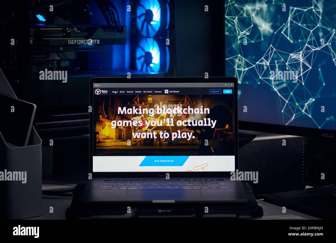 Milan, Italy - January 11, 2022: gala - GALA website's hp seen on a ...