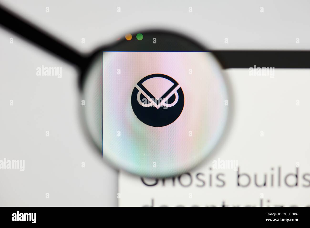 Milan, Italy - January 11, 2022: gnosis - GNO website's hp. gnosis, GNO ...