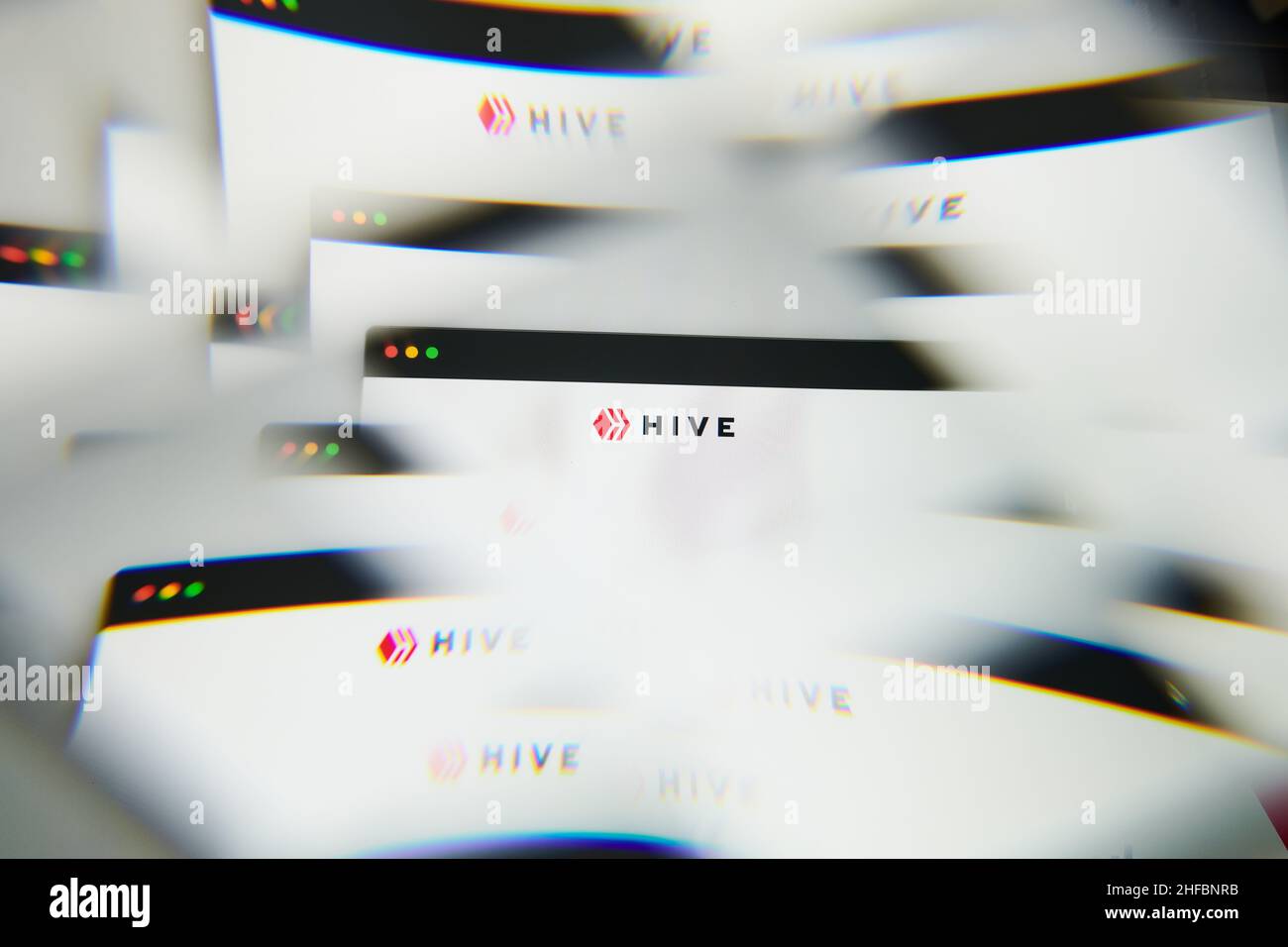 Milan, Italy - January 11, 2022: hive - HIVE logo on laptop screen seen ...