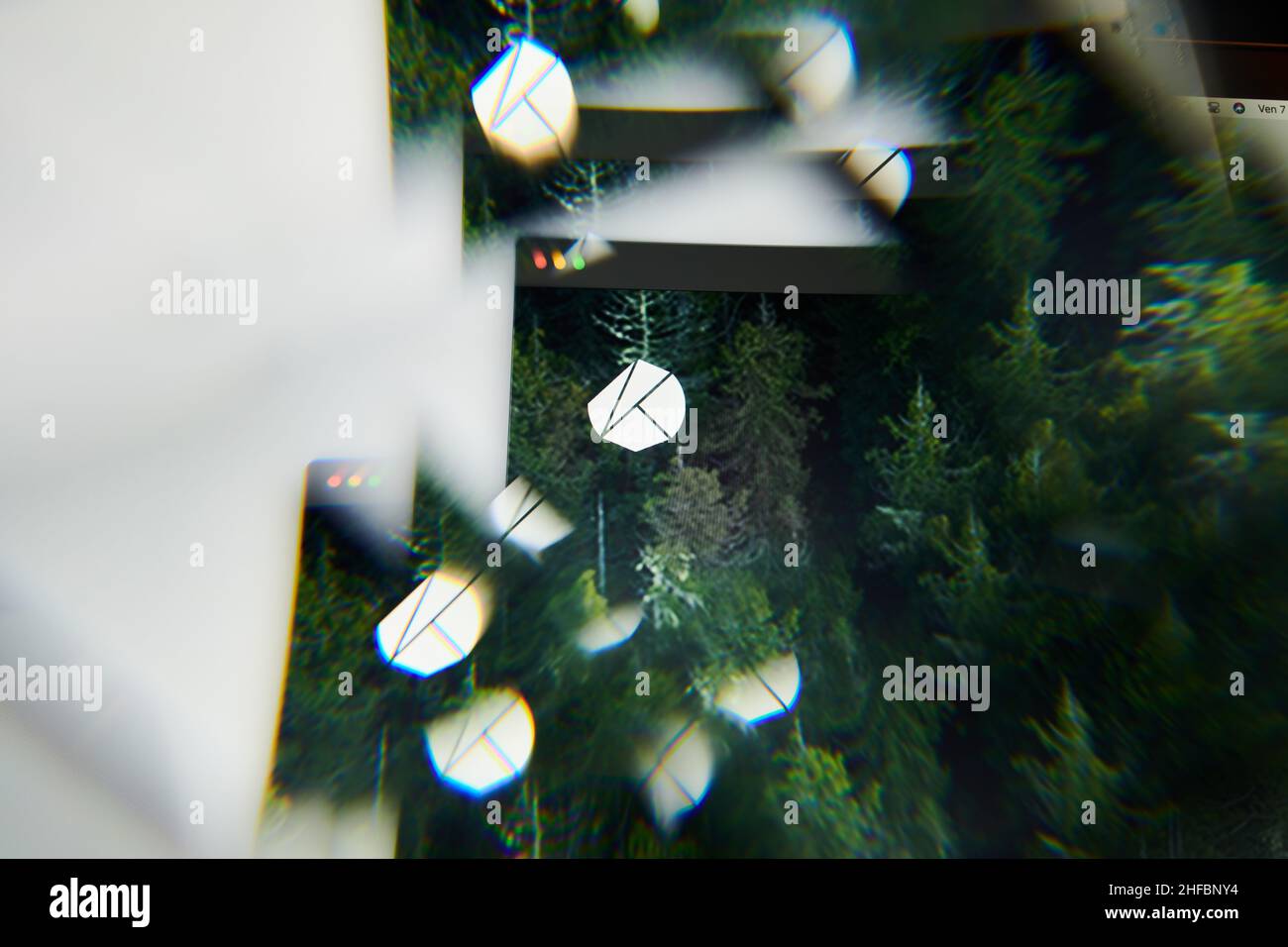 Milan, Italy - January 11, 2022: klaytn - KLAY logo on laptop screen ...