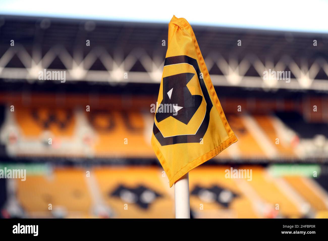 General view of the corner flag inside the stadium hi-res stock ...