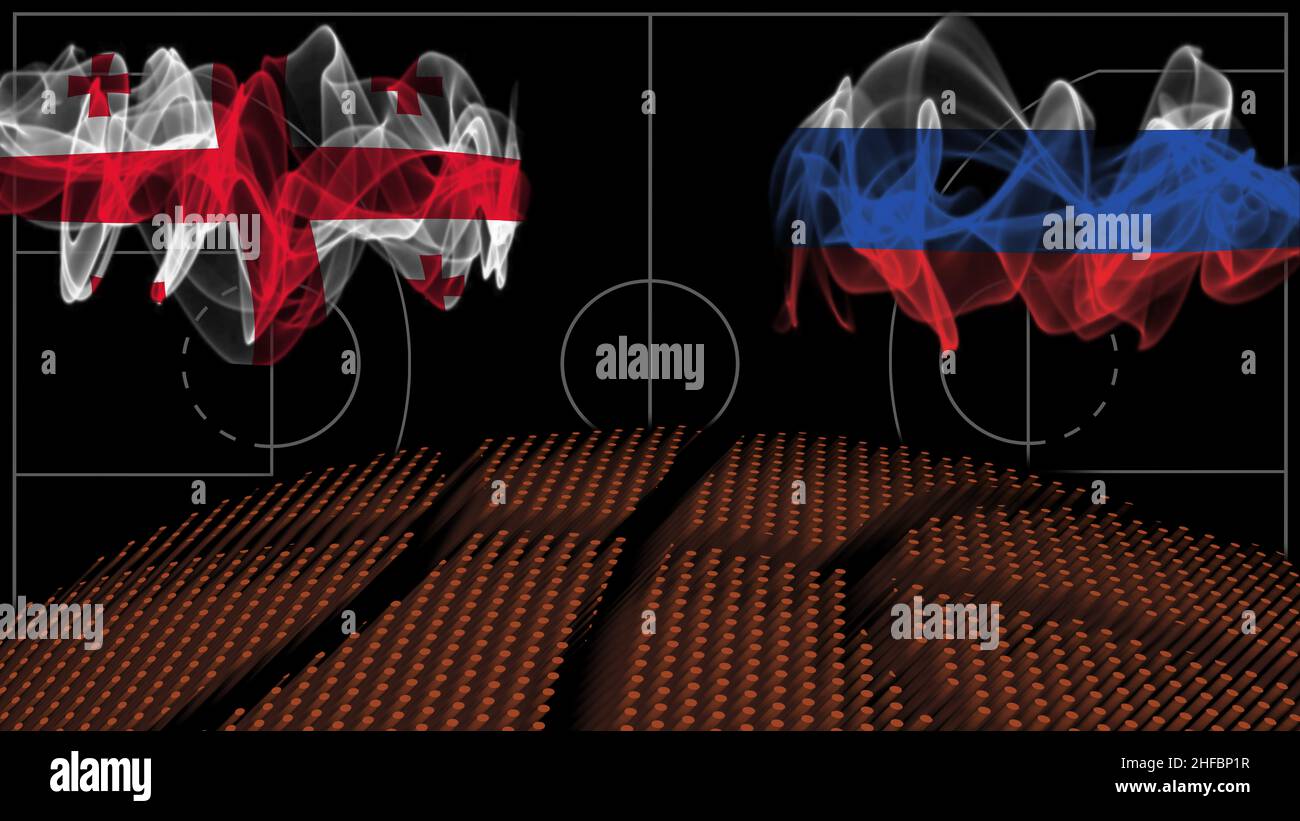 Georgia vs Russia Basketball, smoke flag, Sport game Stock Photo - Alamy